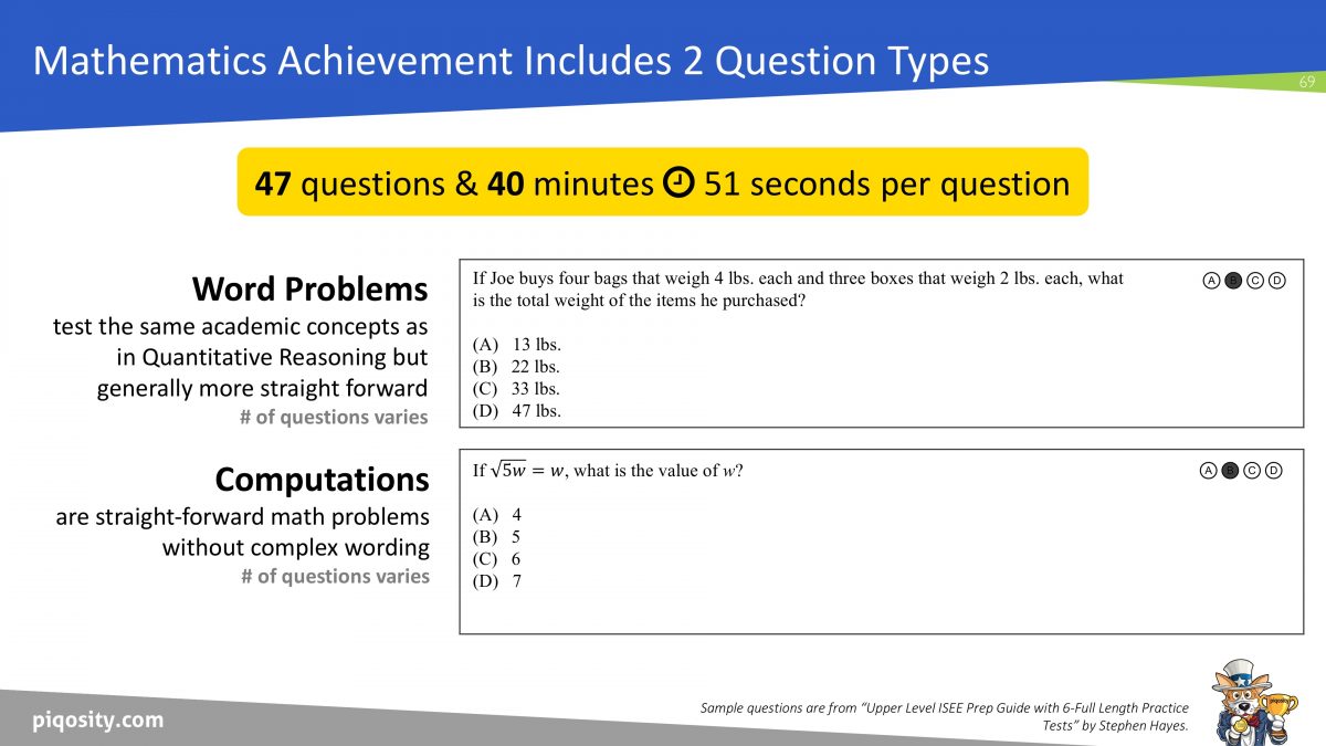About the ISEE Upper Level - Piqosity Adaptive ISEE Practice Tests