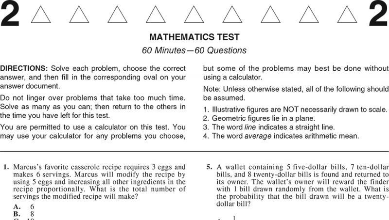 Answer Explanations to the 2020 ACT Math Test | Piqosity
