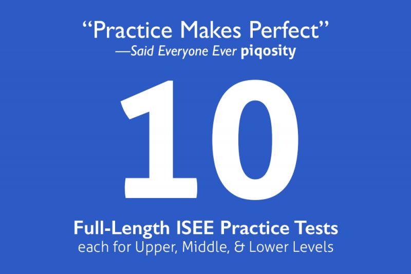 ISEE Practice Tests - 10 Each for ISEE Upper, Middle, and Lower Levels