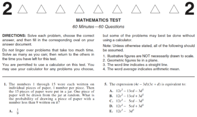 Answer Explanations for the 2021-22 ACT Math Test | Piqosity