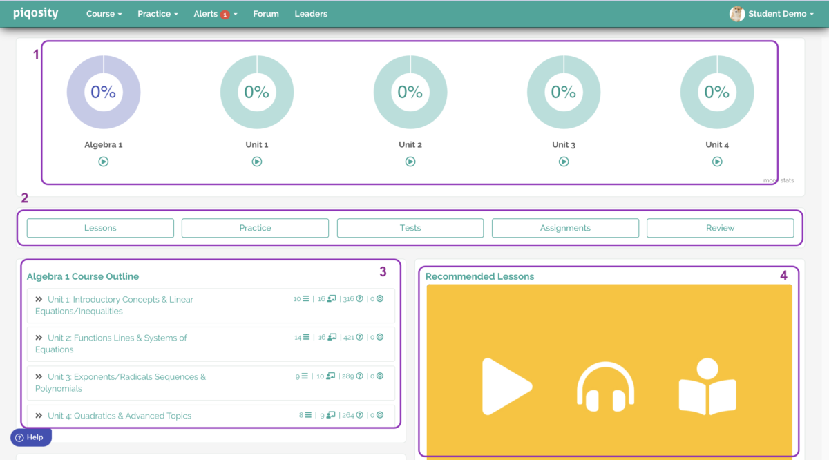 Piqosity's Math Course Navigation Guide - Piqosity - Adaptive Learning ...