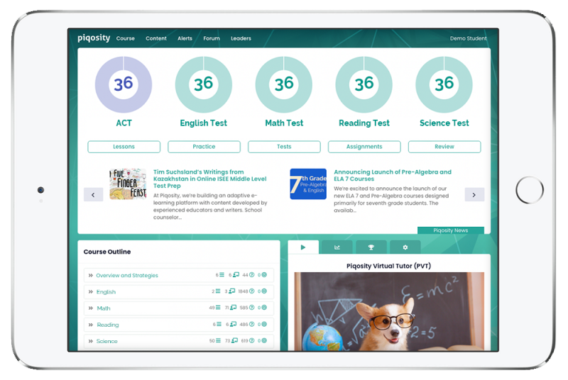 Free ACT Practice Tests, Full-Length - Piqosity - Adaptive Learning ...